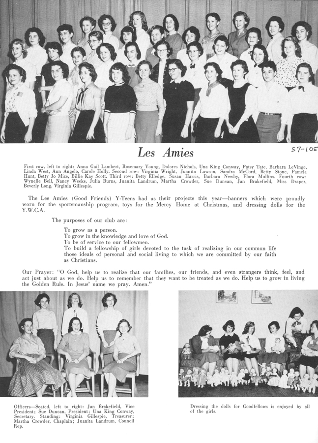1957 Resume – Organizations - West End High School